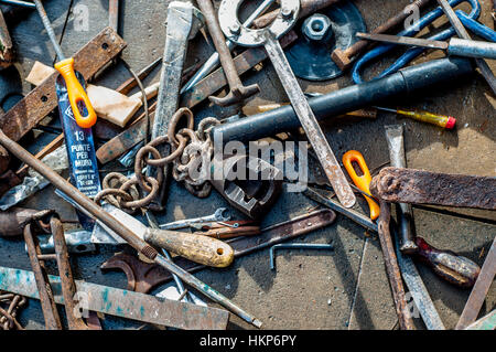 Old second-hand tools to sell on the street Stock Photo: 132639324 - Alamy