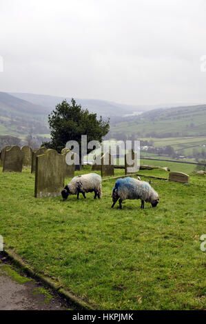 St Chads Church Graveyard Middlesmoor Stock Photo - Alamy