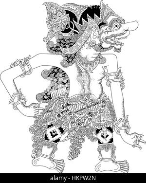 Jembawan, a character of traditional puppet show, wayang kulit from ...