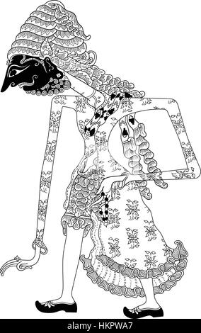 Jembawan, a character of traditional puppet show, wayang kulit from ...