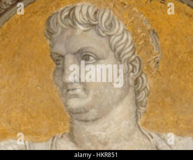 This painting, titled 'Camera Picta', portrays Roman emperors Cesari ...