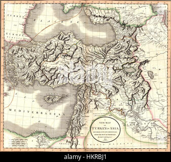 This 1801 map by John Cary depicts the geography of Turkey in Asia ...