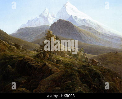 Caspar David Friedrich - The Watzmann Stock Photo - Alamy