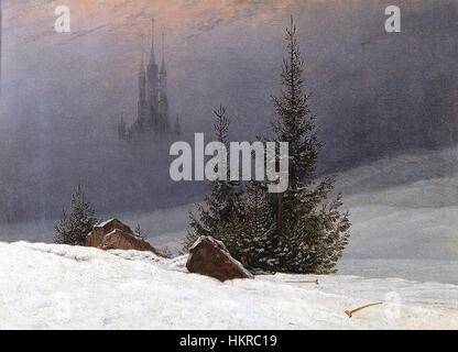 Caspar David Friedrich - winter landscape 01 Stock Photo - Alamy