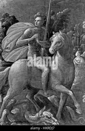Religious painting titled Saint George and scenes from his life from ...