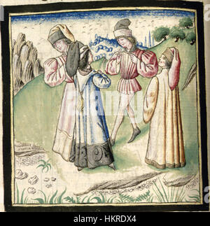 This illuminated manuscript page from the Champion des Dames depicts ...