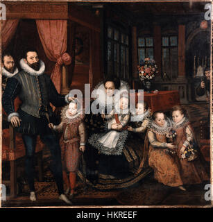 . Charles d'Arenberg and Anne de Croy with their family. Karel, 2de ...