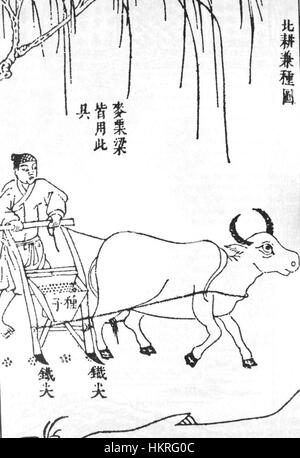 The ancient Chinese farming tools Stock Photo - Alamy