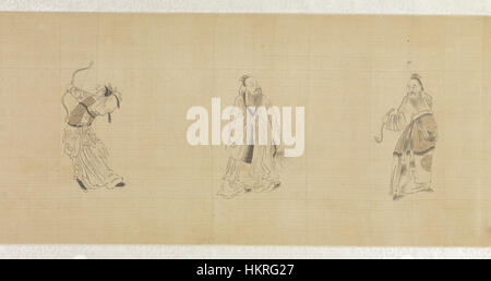 This painting depicts the Twenty-Four Ministers of the Tang Dynasty ...