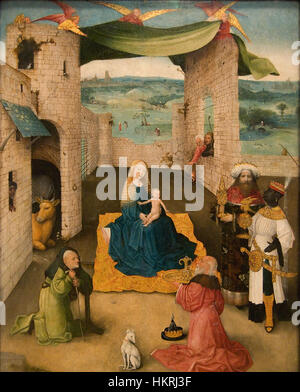 This depiction of the Adoration of the Magi captures the biblical scene with rich detail ...