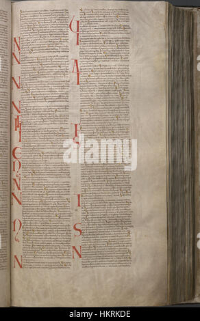 A section from the Codex Gigas, also known as the 'Devil's Bible ...