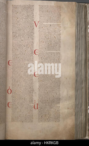 This manuscript page from the Codex Gigas, also known as the Devil's ...