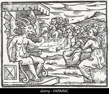 This engraving from 'Compendium Maleficarum' illustrates scenes related ...