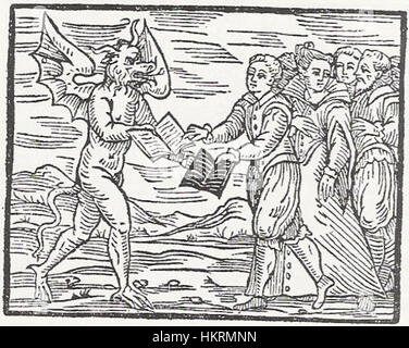 The 'Compendium Maleficarum' engraving illustrates the medieval concept ...