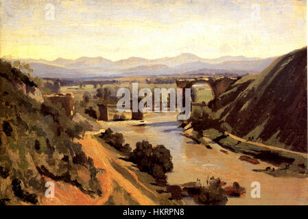 Corot Jean Baptiste Camille - Site Des Environs De Naples Stock Photo ...