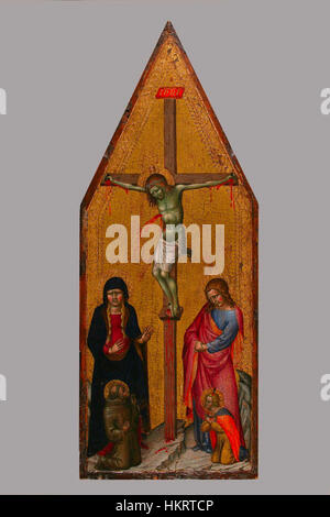 This artwork depicts the Crucifixion of Jesus Christ, a central event ...