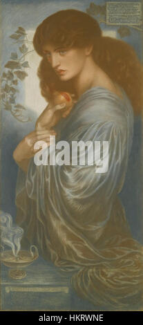A drawing by Dante Gabriel Rossetti titled 'Dante's Dream', which ...