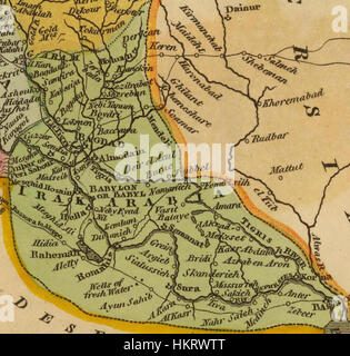 A historical map by William Darton from 1811, illustrating the ...