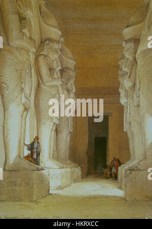 David Roberts Rock Temple Gerf Hussein Stock Photo - Alamy