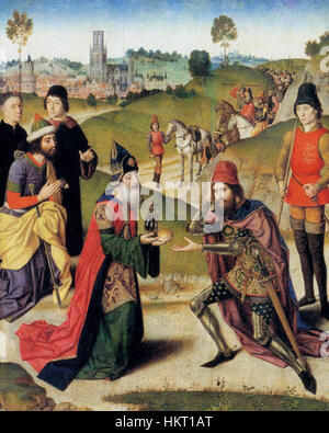 This 15th-century Flemish painting, 'Abraham and the Three Angels ...