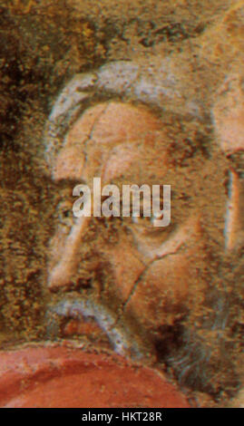 This artwork depicts two significant biblical scenes: the distribution ...