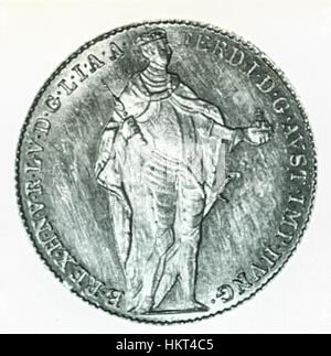 This ducat coin, minted during the reign of Charles VI, Holy Roman ...