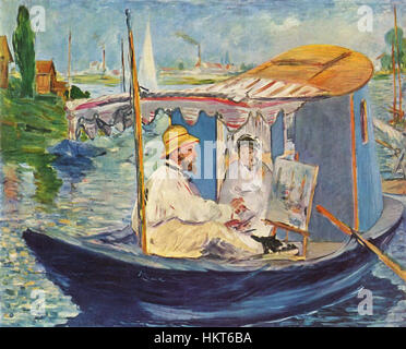 This painting by Edouard Manet showcases his distinctive style ...
