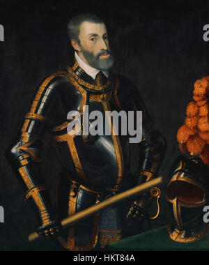 This portrait depicts Charles I of Spain, also known as Charles V, Holy ...