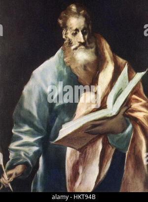 *El Greco's* painting *Apostle St. Andrew* depicts the apostle in a ...