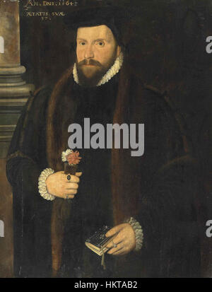 A portrait of a nobleman from the Tudor era, characterized by a ...