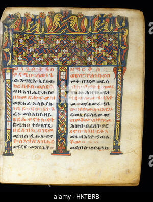 This Ethiopian leaf from the Gunda Gunde Gospels is a striking example ...