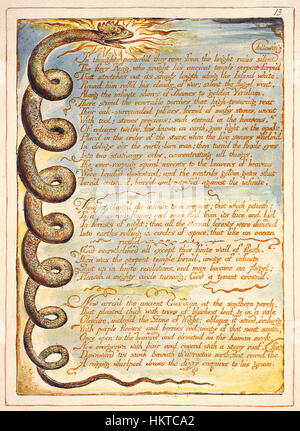 William Blake’s ‘Europe. A Prophecy, Plate 6’ portrays a dramatic scene ...