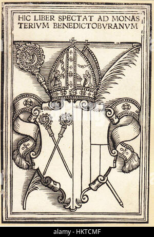 This 'Ex-libris' design is from Benediktbeuern, featuring intricate ...