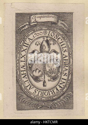 This ex-libris (bookplate) from Niederaltaich features intricate design ...