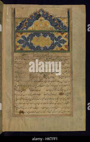 This illuminated manuscript page from the 'Shahnameh' depicts the ...