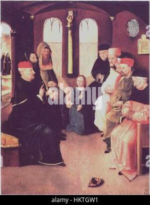 This piece, attributed to Hieronymus Bosch, showcases his distinct ...