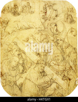 This detailed artwork by Jheronimus Bosch depicts intricate scenes in ...