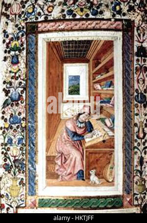 This classic portrait of Francesco Petrarca, the renowned Italian poet ...