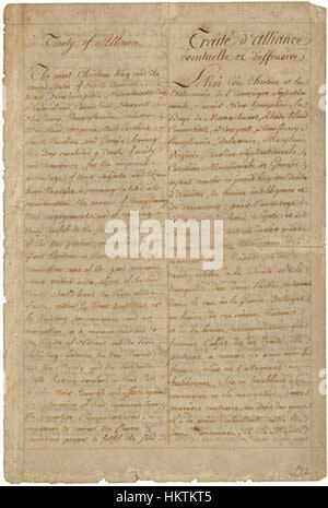 The Treaty of Alliance between the United States and France, signed on ...
