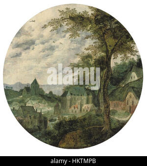 This 16th-century landscape painting, attributed to the workshop of ...