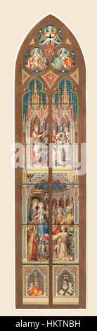 Franz Jobst's design for the stained glass windows of the Votivkirche ...