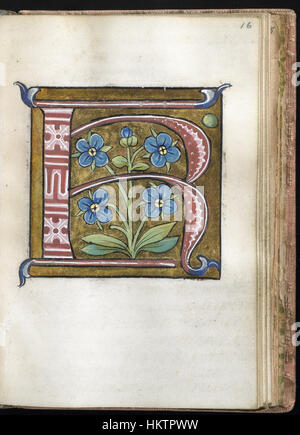 A leaf from a French alphabet book, displaying an early example of ...