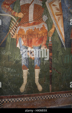 This artwork, titled 'Freska od Sv. Atanas vo Zovik,' depicts a ...