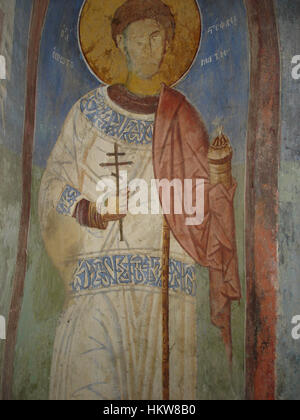 A fresco of Saint Andrew, known as *Sv. Andreja*, located on the Matka ...