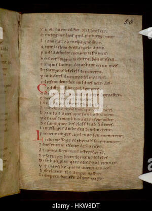 This medieval manuscript page, depicting the Battle of Hastings ...
