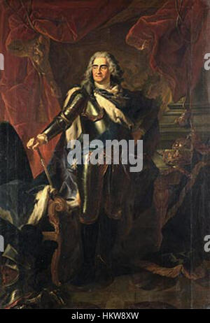 This oil portrait of Augustus II the Strong, painted around 1715 ...