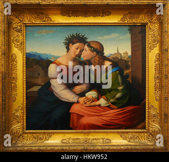 Italia e Germania is a 19th-century historical painting depicting the ...