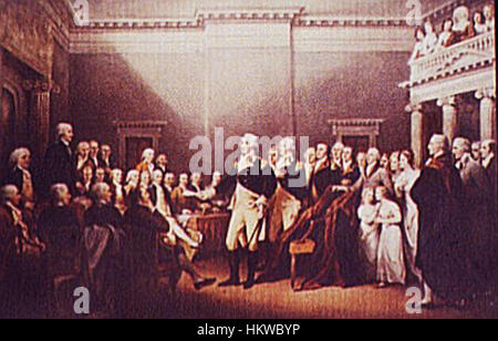 This painting depicts George Washington resigning his commission as ...