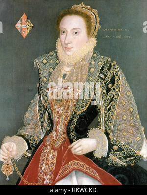 George Gower portrait of Mary Denton Stock Photo - Alamy