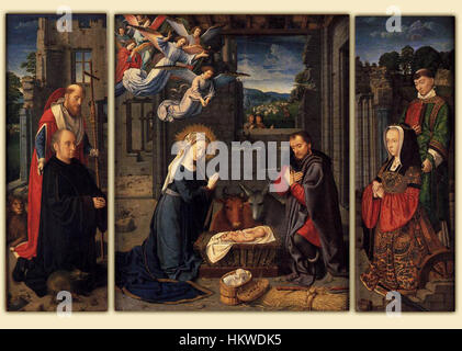 David Triptych with the Nativity Stock Photo - Alamy